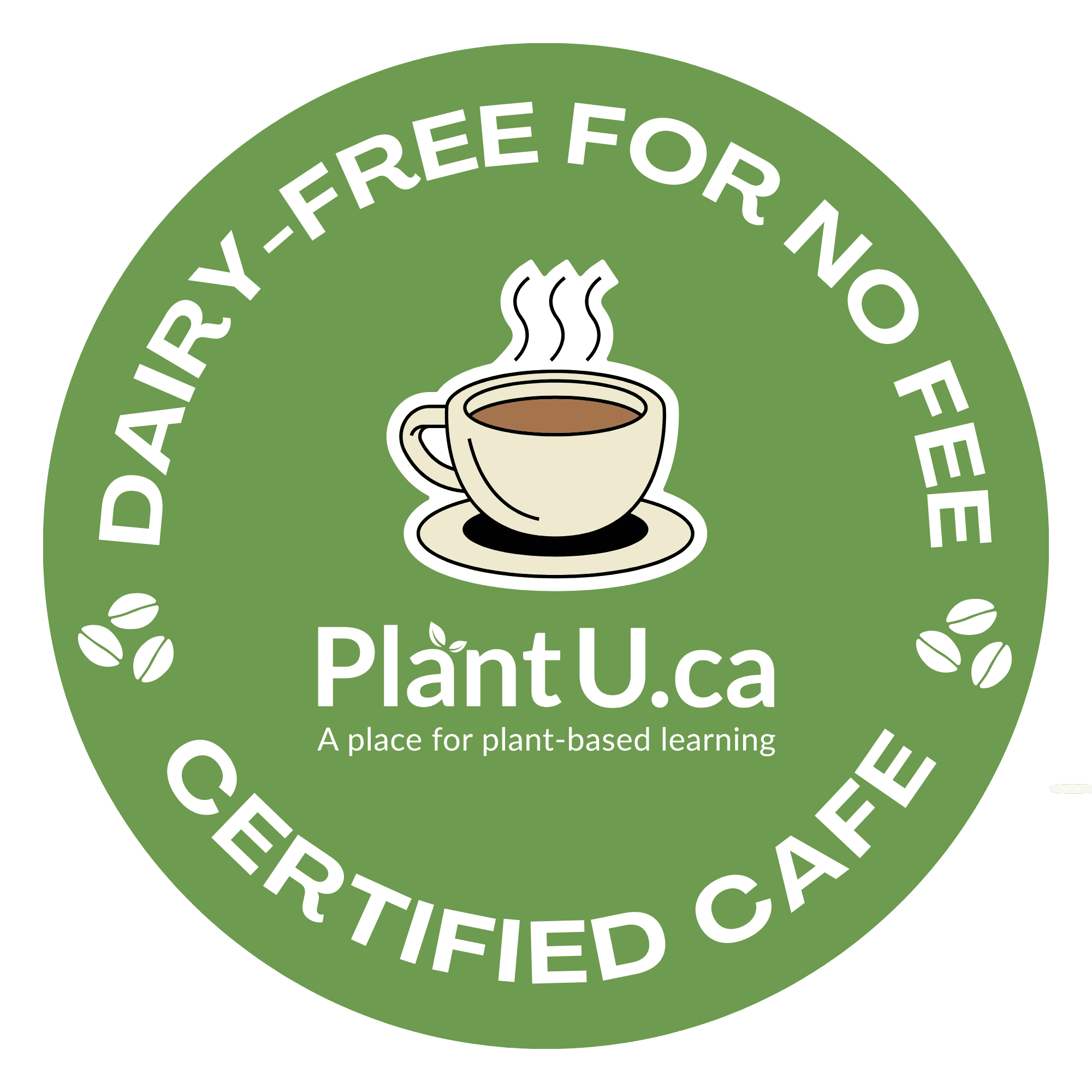 Dairy-Free For No Fee Café Certification